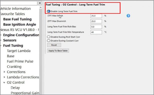 Short and Long Term Fuel Trim - Haltech